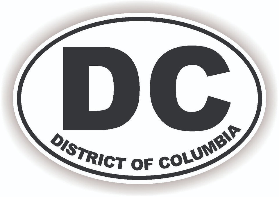 District of Columbia Oval Vinyl Decal Sticker State Car Diesel Truck ...