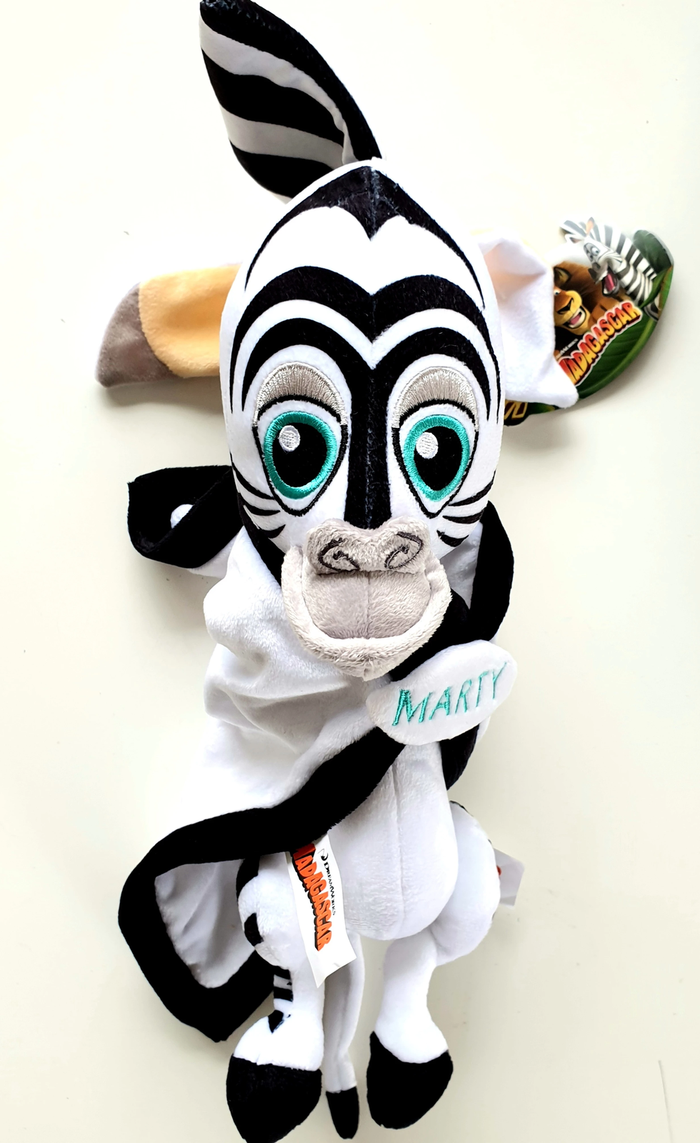 Dreamworks Madagascar Marty blanket Plush Soft Stuffed Doll Toy 14'' 35 ...