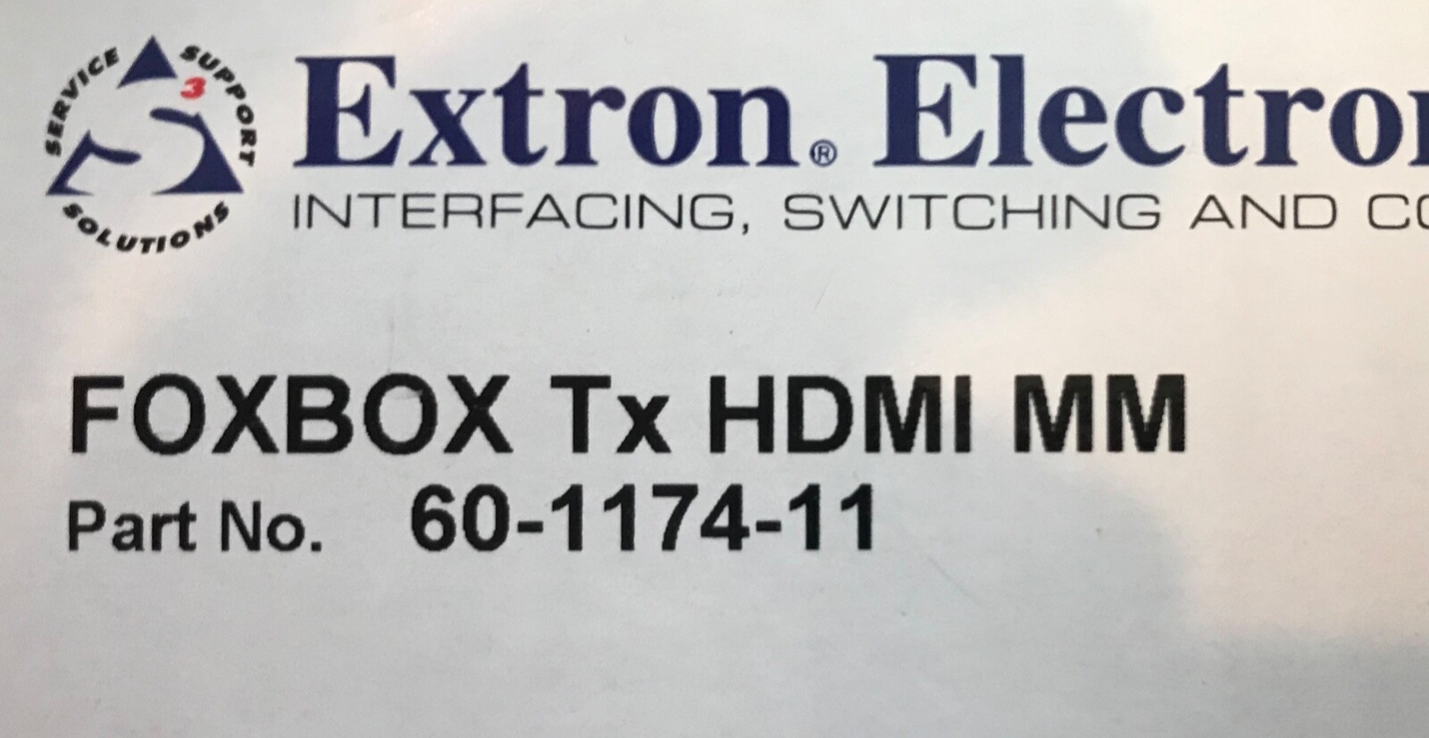 Extron 60-1174-11 TRANSMITTER, FOXBOX Tx HDMI MM over FIBER OPTIC Brand ...