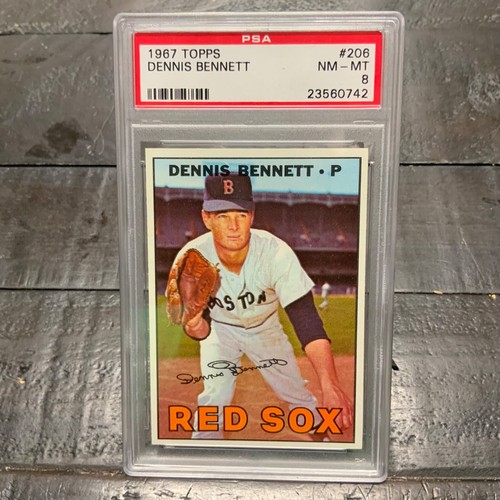 1967 Topps Dennis Bennett #206 *Red Sox* PSA 8 NM-MT | eBay
