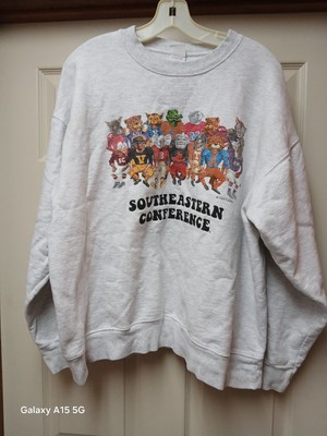 VTG Hanes Southeastern Conference Football Mascots Crewneck Sweatshirt ...