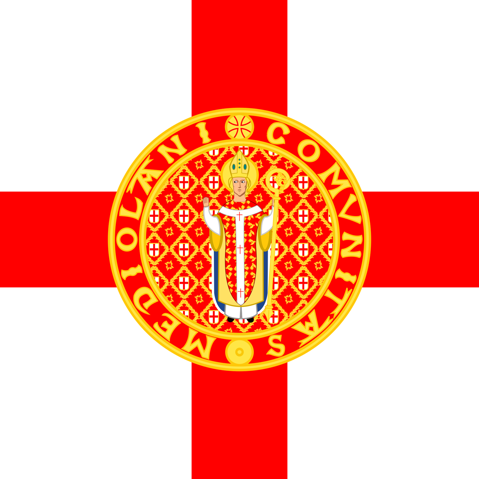 Italy Flag Cispadane Sicily Naples Golden Ambrosian Milan Savoy Urbino ...