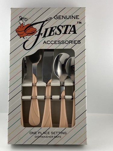 Genuine Fiesta Flatware 5pc Utensils Apricot Color. New In Original Box ...