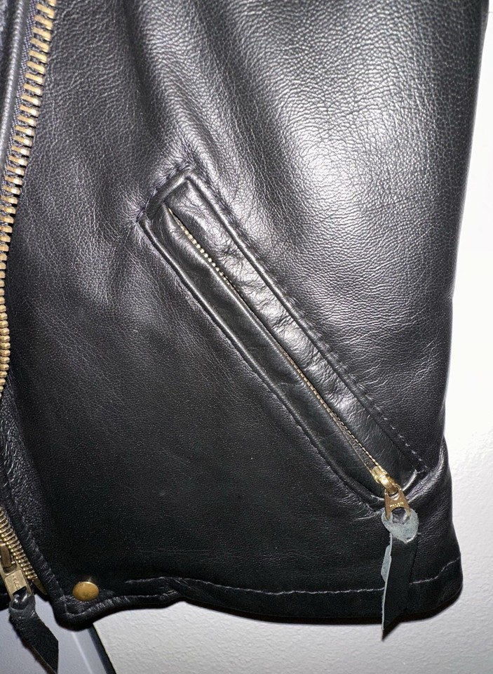 Langlitz Leather Black Leather Motorcycle Biker Jacket Made in Portland ...