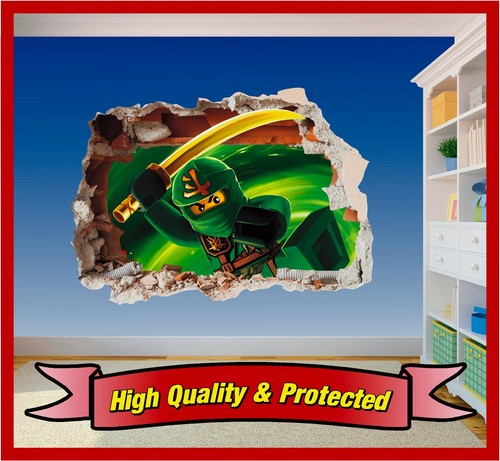 Lego Ninjago Lloyd Hole in Wall - Printed Vinyl Sticker Decal Childrens ...