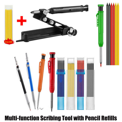 UK Multi-function Scribing Tool with Pencil Refills-Construction Scribe ...