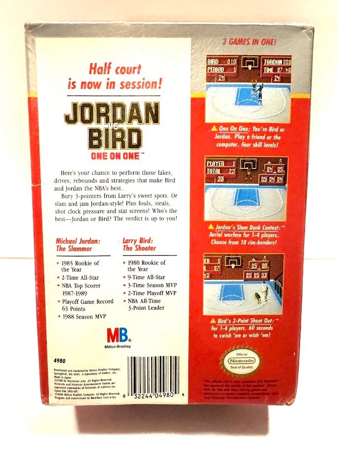 Jordan vs. Bird: One-on-One NES Game (Nintendo Entertainment System ...