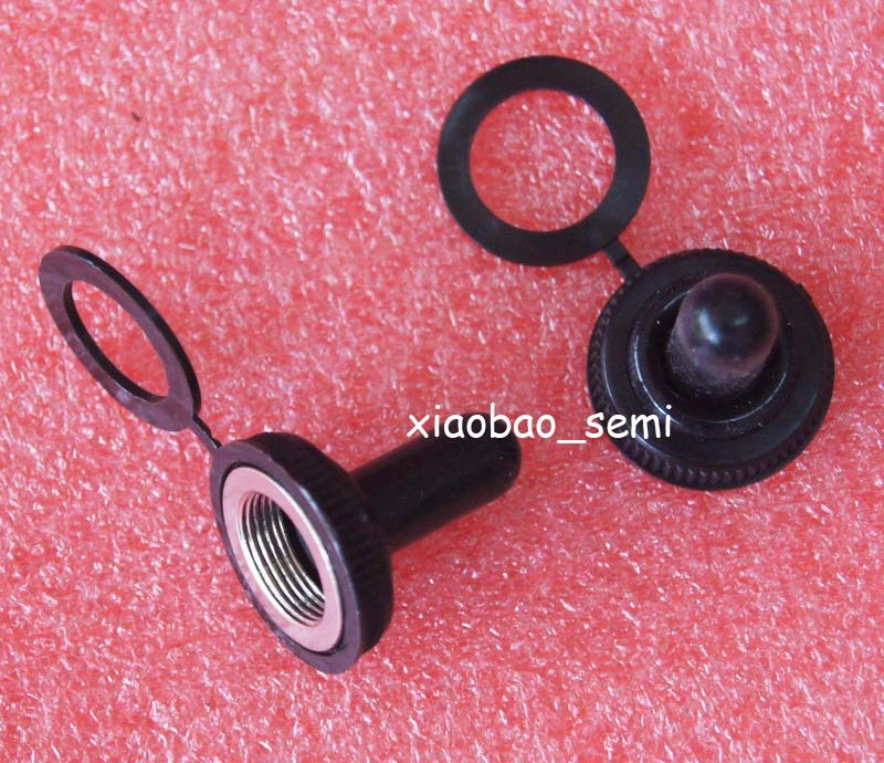 10pcs 12mm Black Toggle Switch Rubber Resistance Boot Cover Cap ...