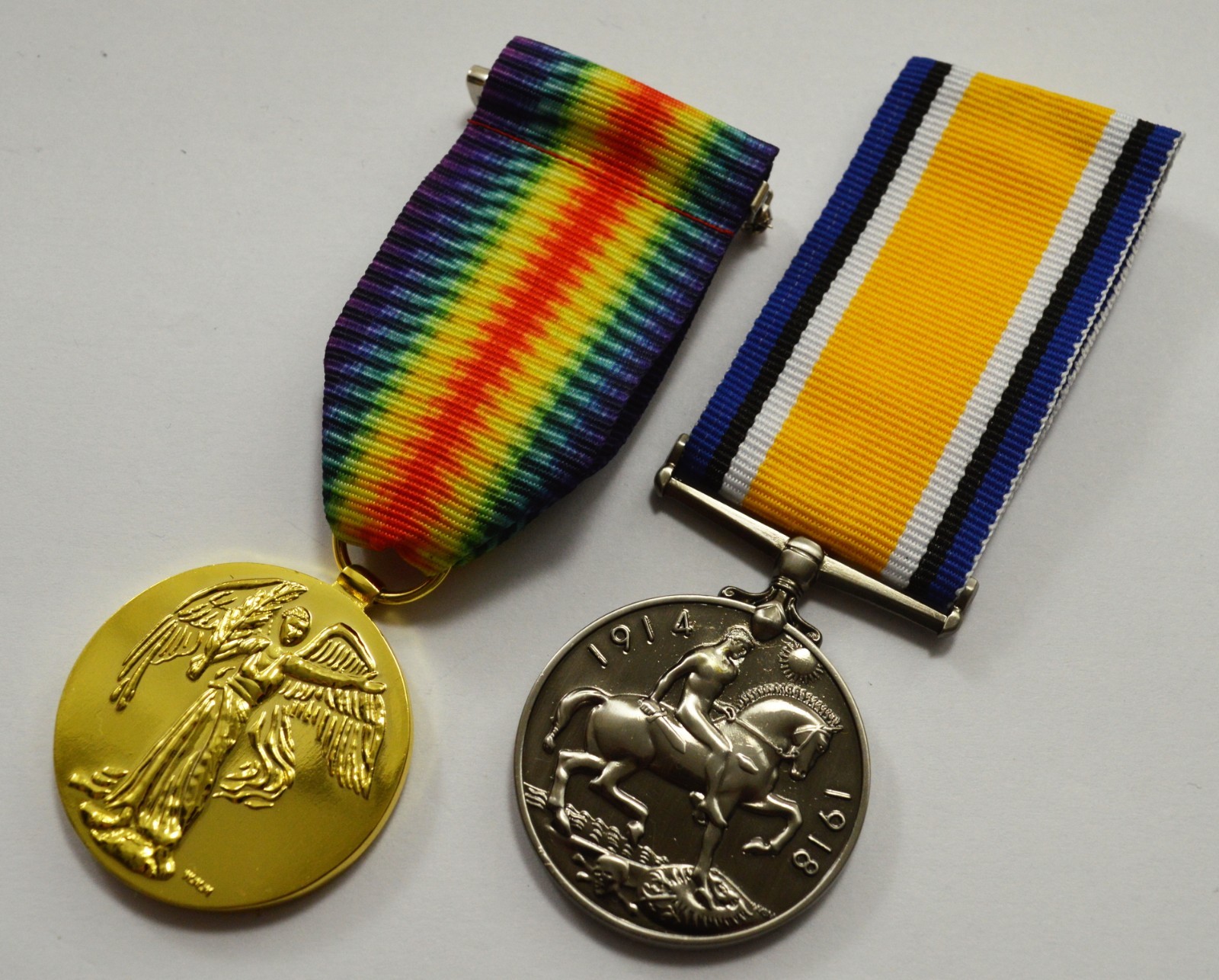 Pair of Full Size Replica WW1 Service Medals. Great War Victory ...