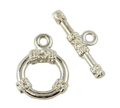 Jewellery Making Fasteners Beading Craft 4 Pack Round Tork Style Toggle ...