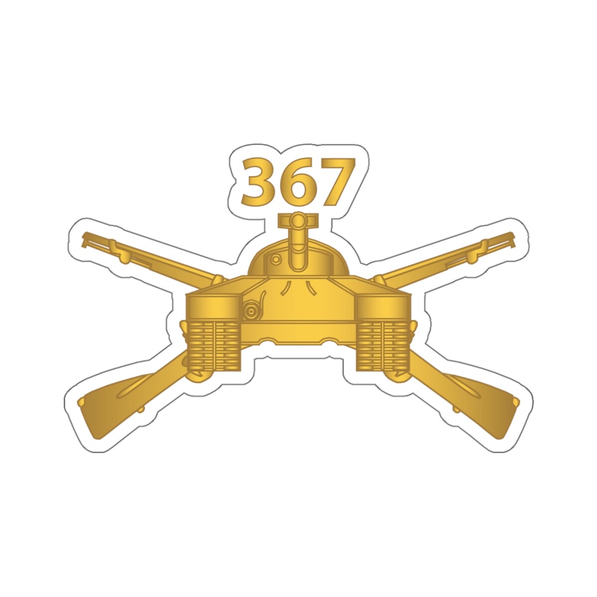 Kiss-Cut Stickers - Army - 367th Armored Infantry Battalion Branch wo ...