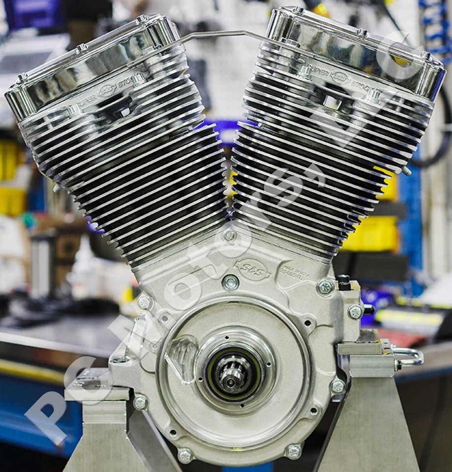 S&S CYCLE 124” LONG BLOCK EVOLUTION ENGINE W/ 640 CAM; NATURAL FINISH ...