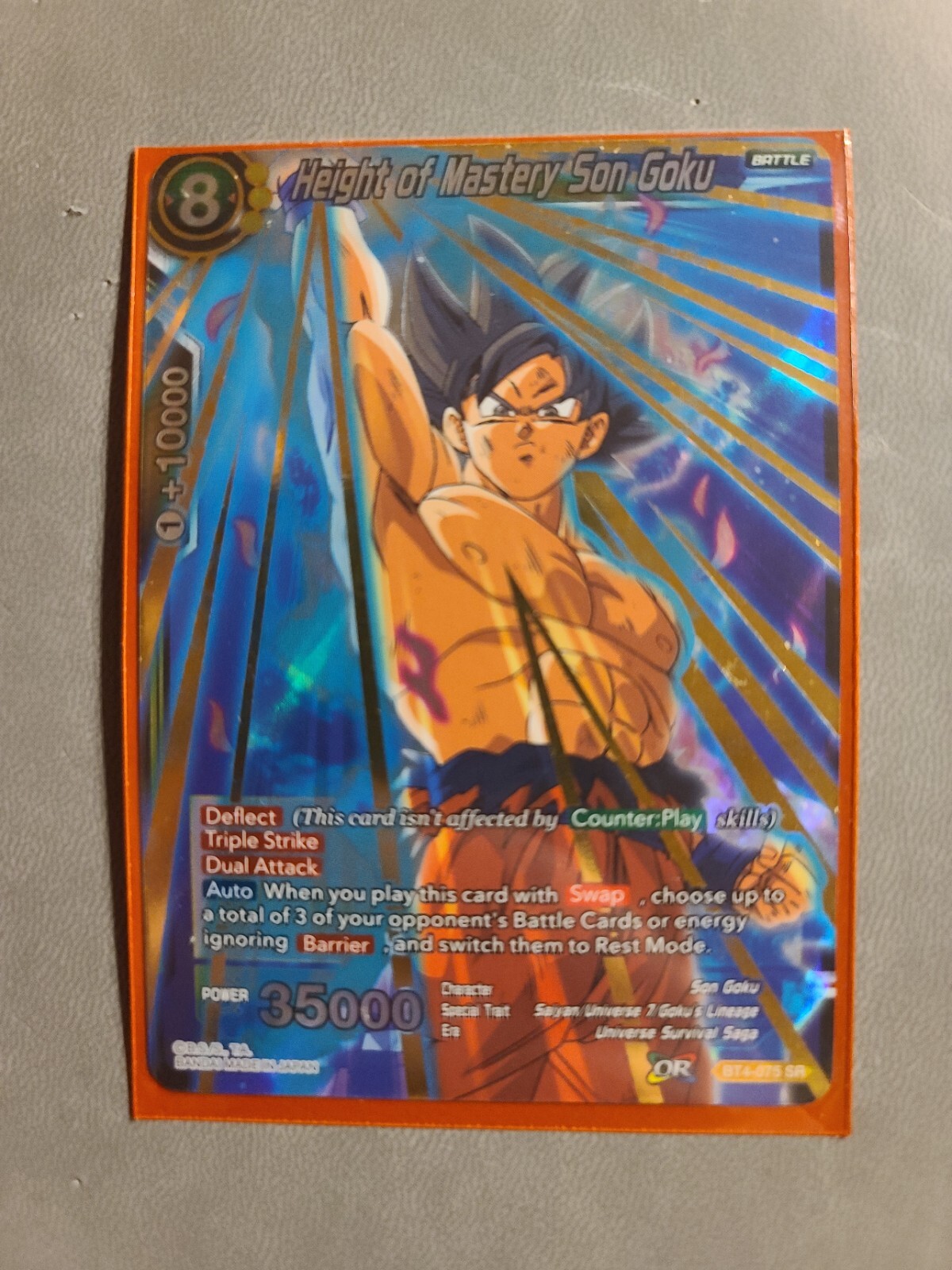 Height of Mastery Son Goku BT4-075 SR Foil Dragon Ball Super Card Game | eBay