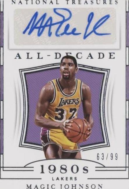 2018-19 Panini National Treasures - All-Decade Signatures Magic Johnson ...