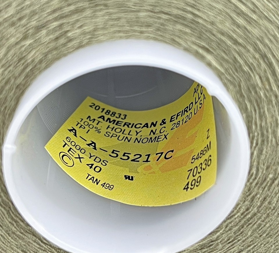 A&E American Efird A-A-55217C 6000 YDS 100% Spun Nomex TEX 40 Thread ...