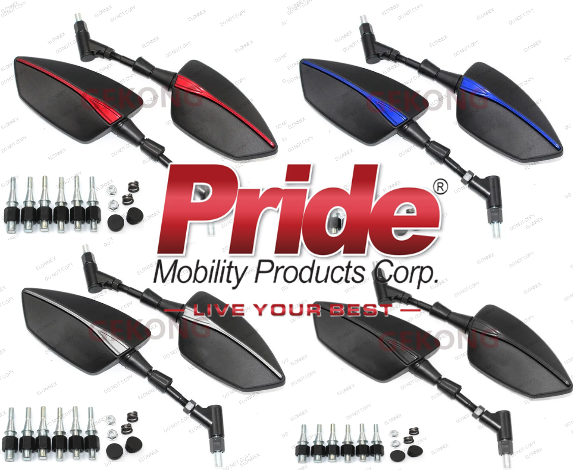 PRIDE Go Go MOBILITY SCOOTER MIRRORS PRIDE PAIR FITS ALL GO GO MODELS. | eBay