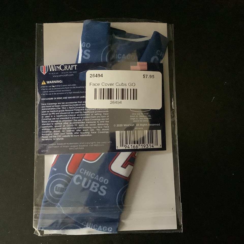 WinCraft MLB CHICAGO CUBS FACE COVERINGS/ FACE MASKS NEW NIP | eBay