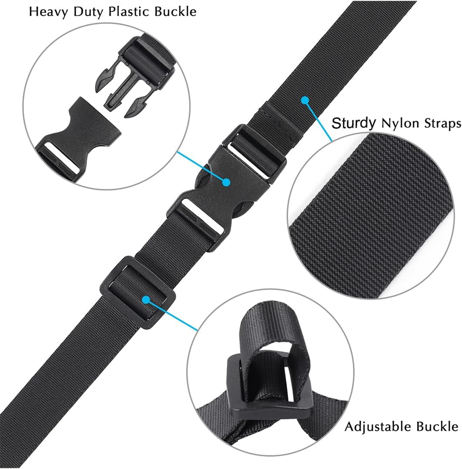 4 Pack 1X48 Inch Adjustable Utility Straps with Quick Release Buckle ...