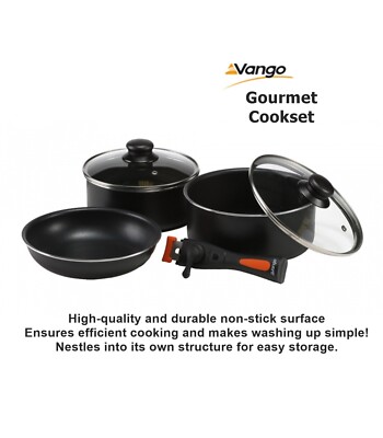 Vango Gourmet Cookset - Compact Non stick pans Set - Camping ...