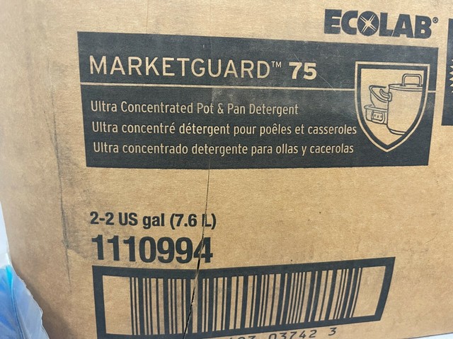 CASE OF 2 Ecolab Marketguard 75 Ultra Concentrated Pot & Pan Detergent ...