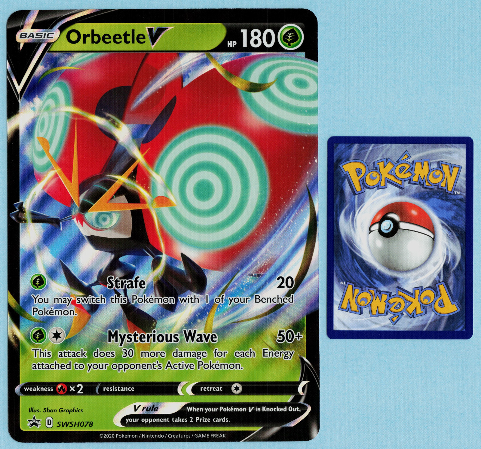 Pokemon TCG JUMBO CARD Orbeetle V JUMBO Promo Card SWSH078 Oversized | eBay