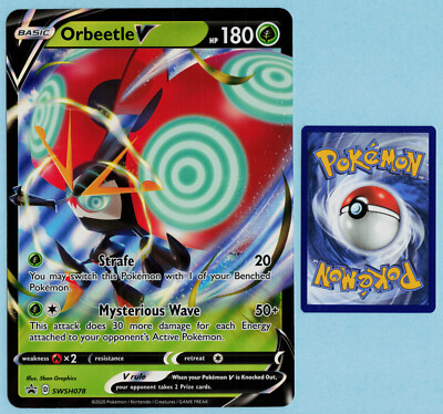 Pokemon TCG JUMBO CARD Orbeetle V JUMBO Promo Card SWSH078 Oversized | eBay