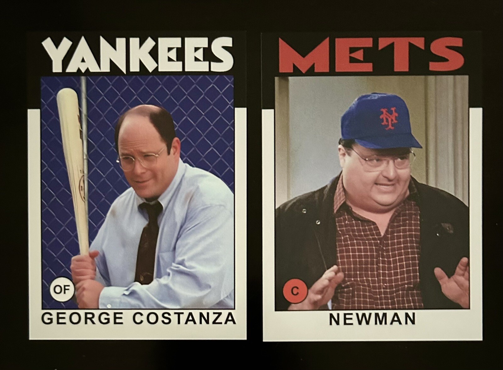 Lot of 2 - Topps 1986 George Costanza and Newman - Seinfeld Baseball ...