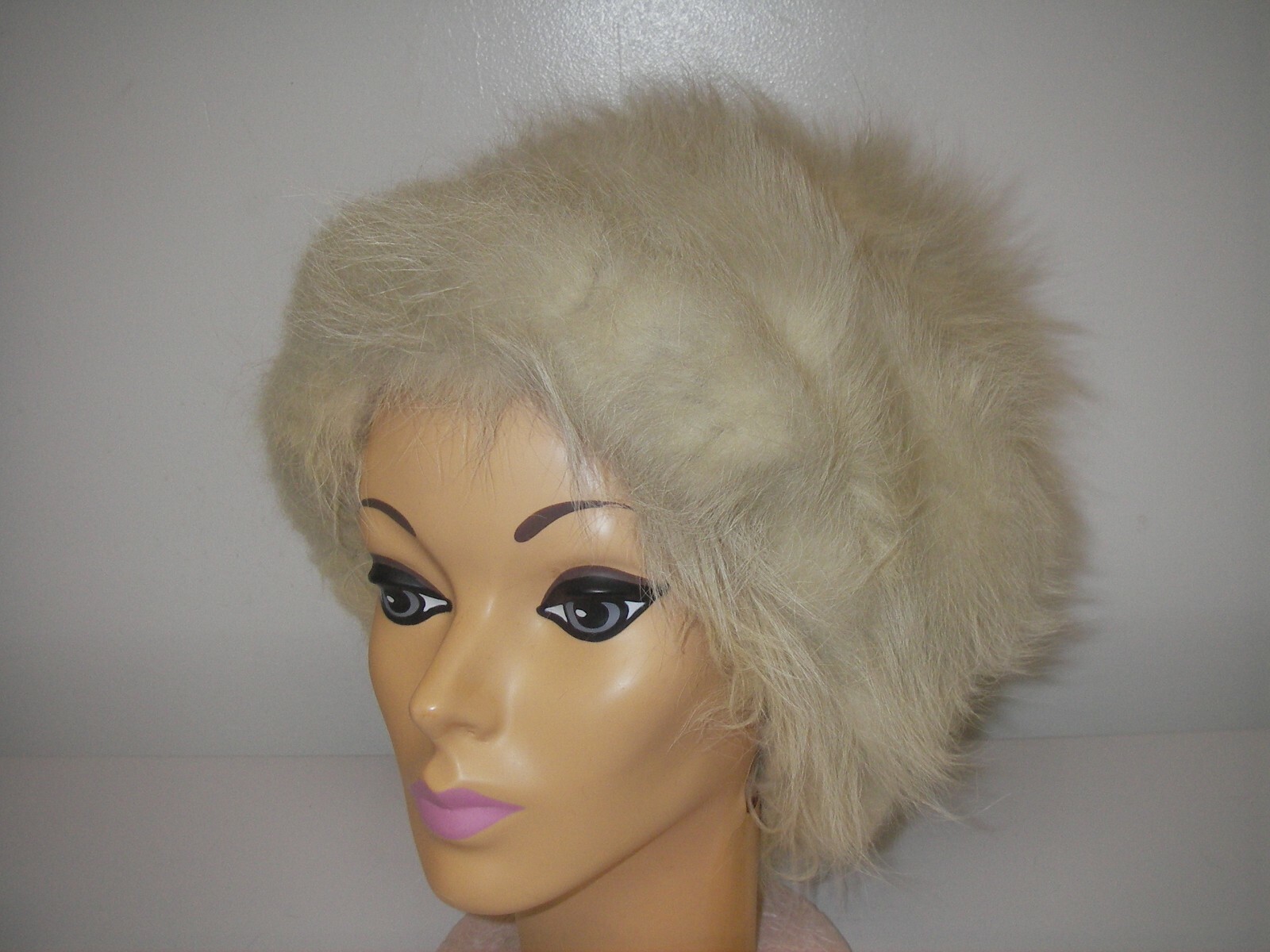 Antique 1915 Genuine Silver Fox Fur Hat Toque with Or… - Gem