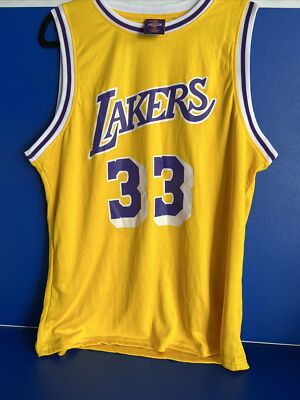 LOS ANGELES LAKERS #33 GOLD JERSEY SIZE XL ABDUL HABBAR. | eBay