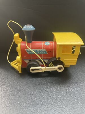 Fisher Price 1964 Little Wood Toot Toot Train 643 Toddler Baby Toy ...