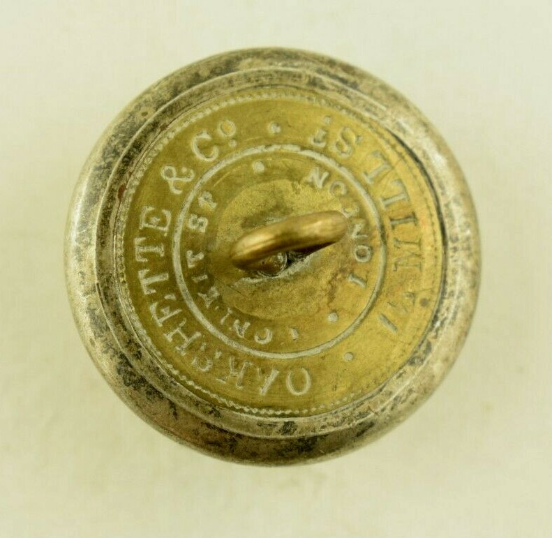 1860-70s Crest Livery Arm Holding Sword Wreath Uniform Button Original ...