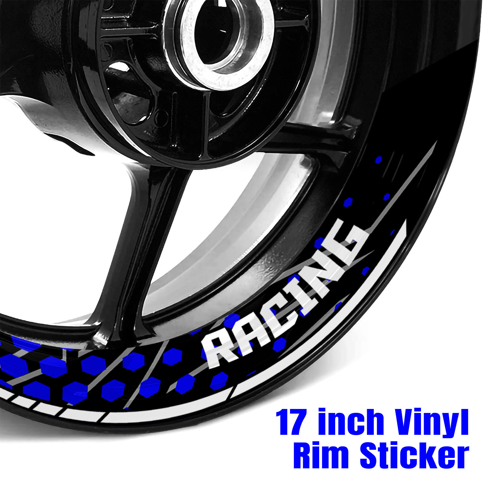 Blue PLATINUM S25 17 inch Decal Wheel Rim Sticker Inner For Yamaha | eBay
