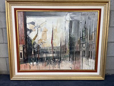 Regis de Bouvier de Cachard Abstract Expressionism Street Scene Oil ...