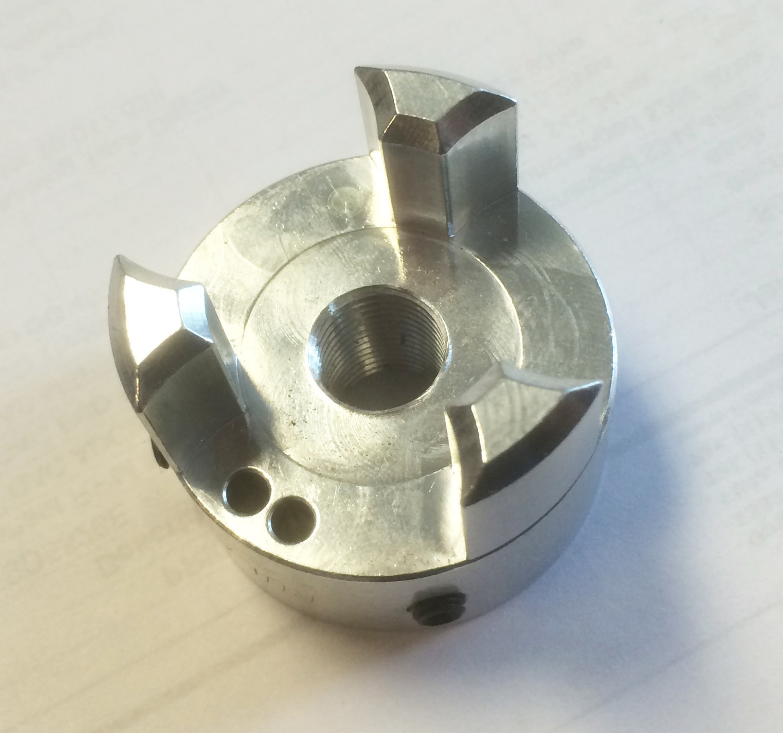 JS26-6-A Jaw Coupling Hub, Setscrew Drilled & Tapped 1/2"-20 Aluminum ...