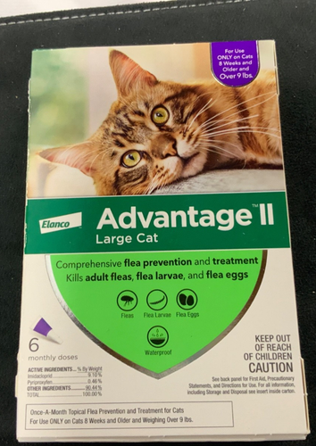 Advantage II for Large Cats over 9 Lbs 6 Pack Flea Control-New | eBay