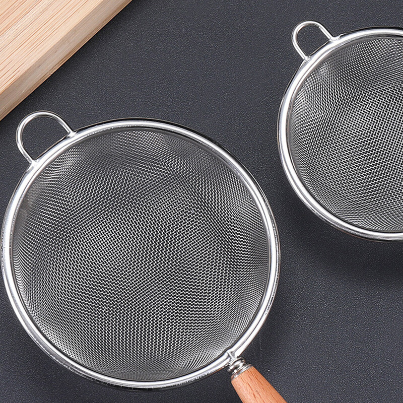 Handle Fine Mesh Stainless Steel Flour Colander Filter Sieve Spoon Oil ...
