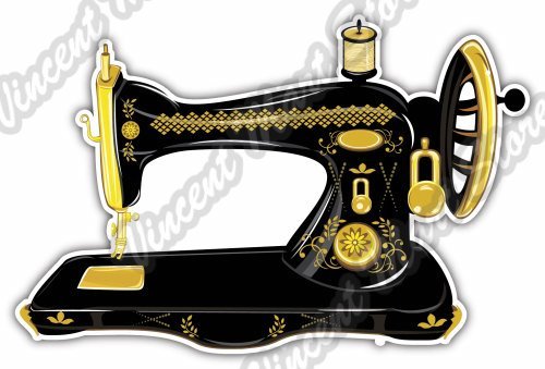 Old Sewing Machine Singer Gift Idea Car Bumper Vinyl Sticker Decal 5"X3 ...