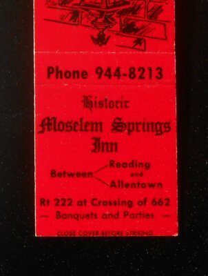 1960s Historic Moselem Springs Inn Eating Place Since 1852 Moselem ...