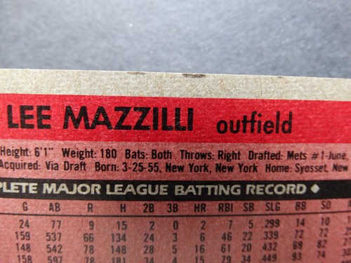 1981 Topps Coca-Cola New York Mets Baseball Cards Complete Your Set U ...