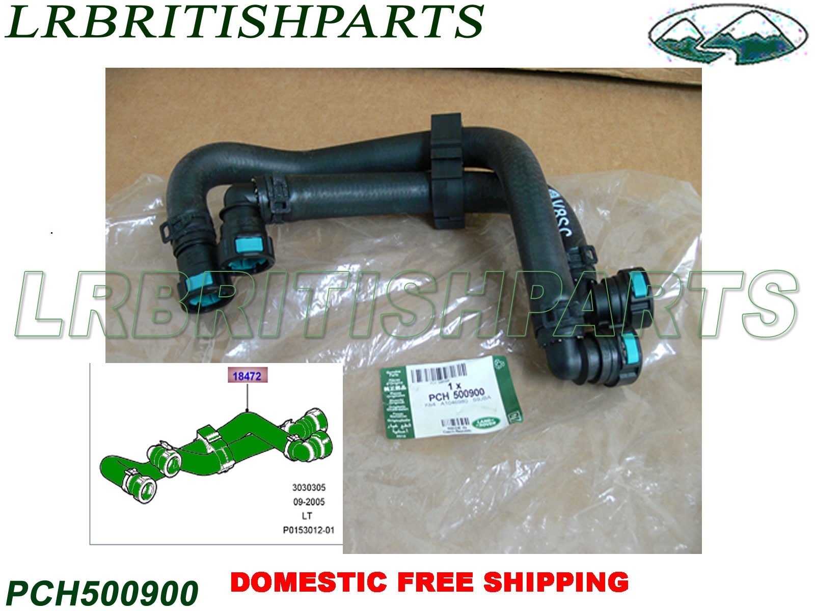 GENUINE LAND ROVER HEATER HOSE WATER RANGE ROVER SPORT 4.2 SC 05-09 ...