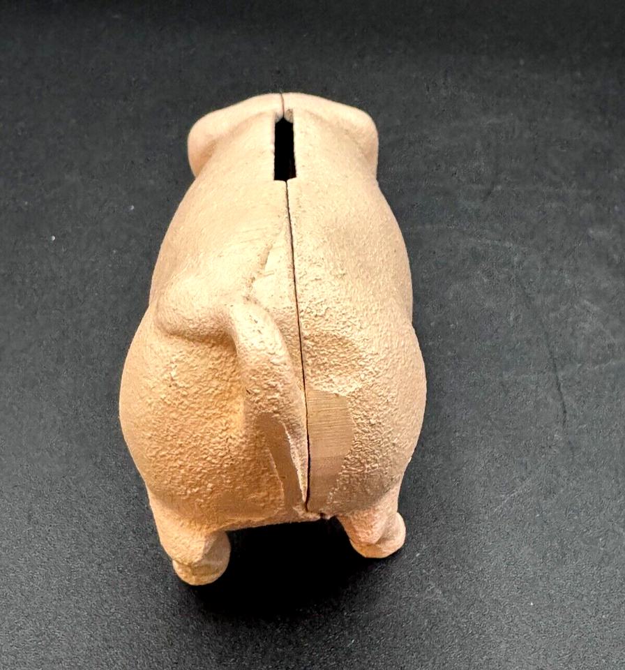 Vintage CAST IRON Piggy Bank Coin Bank Hog Pig 2.5" x 4.25" | eBay