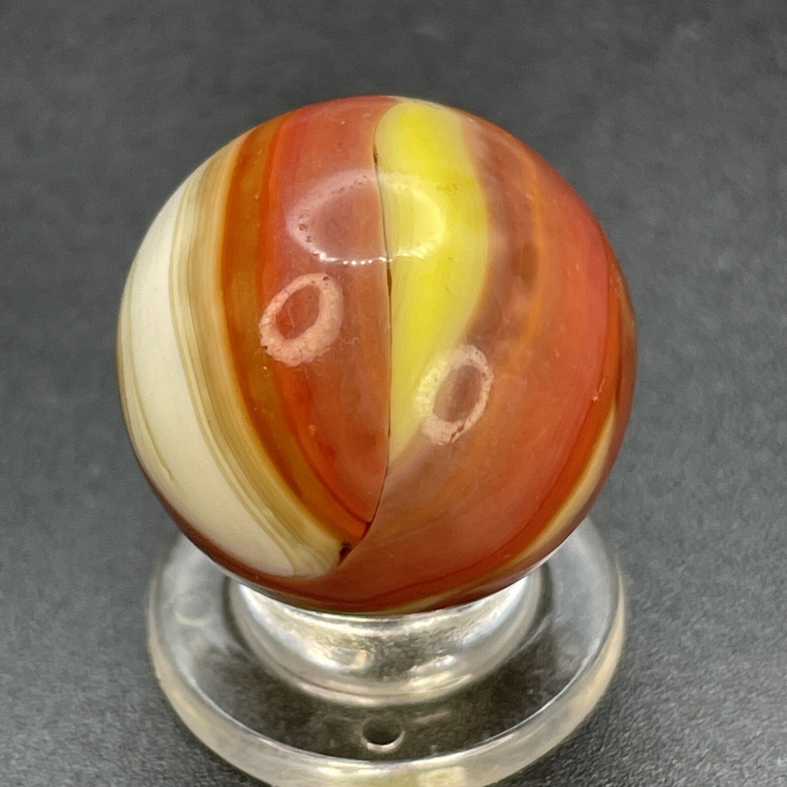 UV Active Christensen Multi Color Swirl Marble Vintage Marbles 0.749 ...