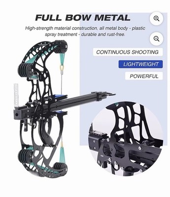 Rapid Fire Compound Bow Repeater 40-Shot 8mm Steel Ball Slingshot High ...