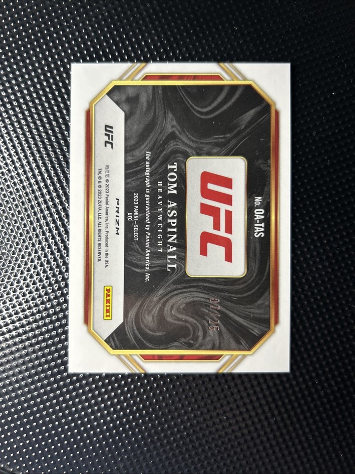 2023 Select UFC Tie Dye Prizm Octagon Action Tom Aspinall AUTO /25 | eBay