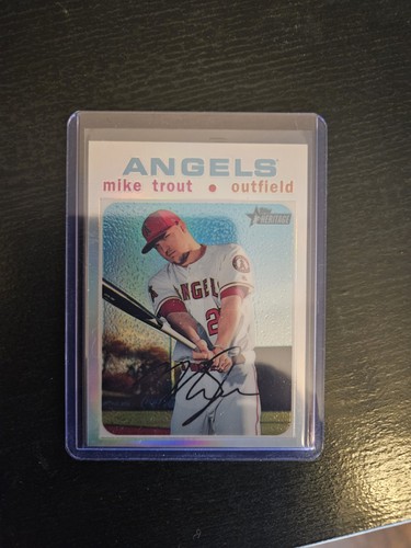 2020 Topps Heritage Chrome Base Refractor Mike Trout /571 | eBay