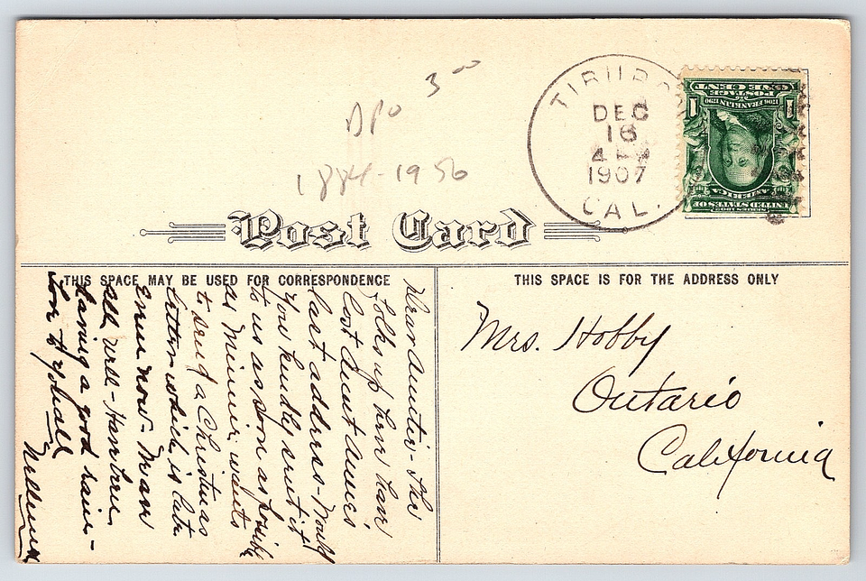 VINTAGE POSTCARD OLD ANTIQUE JENNY LIND THEATRE MONTEREY CALIFORNIA USA ...
