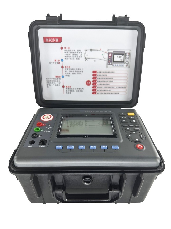 15KV Insulation Meter HV Insulation Resistance Tester 500 Groups Data ...
