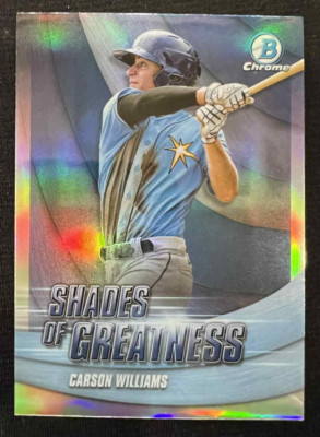 CARSON WILLIAMS 2022 Bowman Chrome Shades of Greatness Refractor Rookie ...
