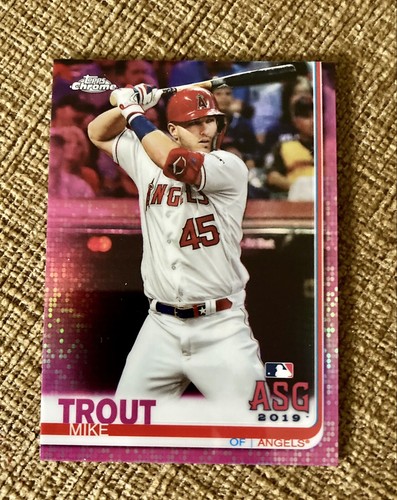 2019 Topps Chrome Update Mike Trout Refractor Pink #76 ASG Angels | eBay