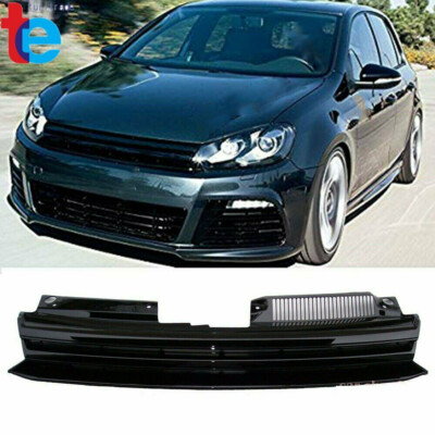 For Vw Golf Front Black Bumper Grille W/O Logo Base 2010 2011 2012 2013 ...